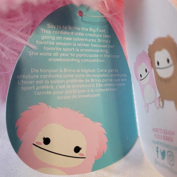 Squishmallows | Toys | Nwt 8 Brina The Big Foot Squishmallow Kellytoy ...